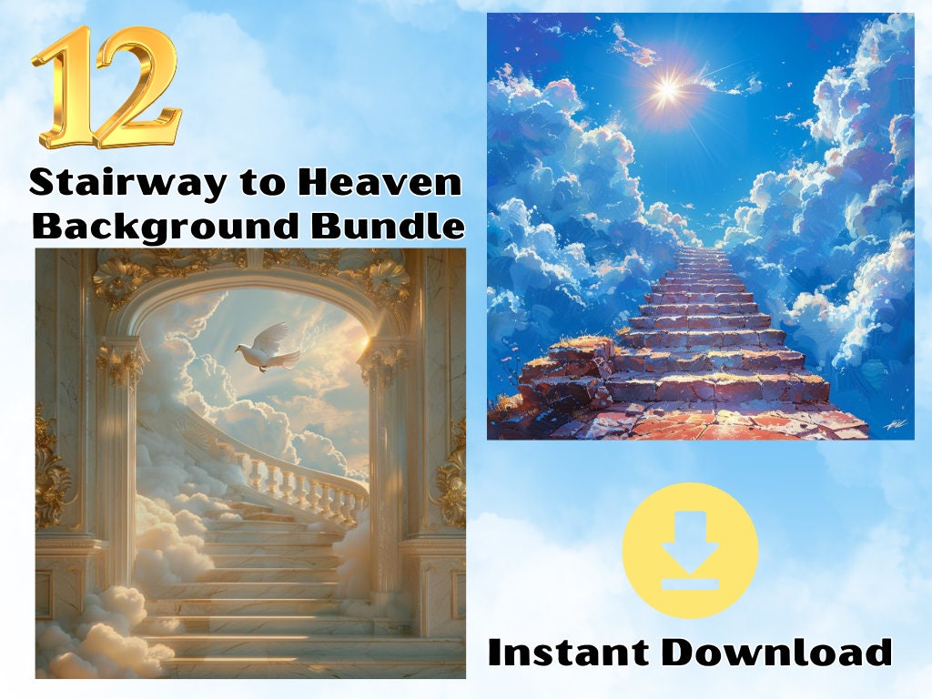 Heaven Bundle Images, 12 Editable Funeral Program Files, Celebration of ...