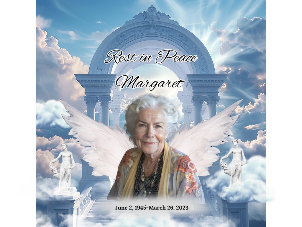 Heaven Bundle Images, 12 Editable Funeral Program Files, Celebration of ...