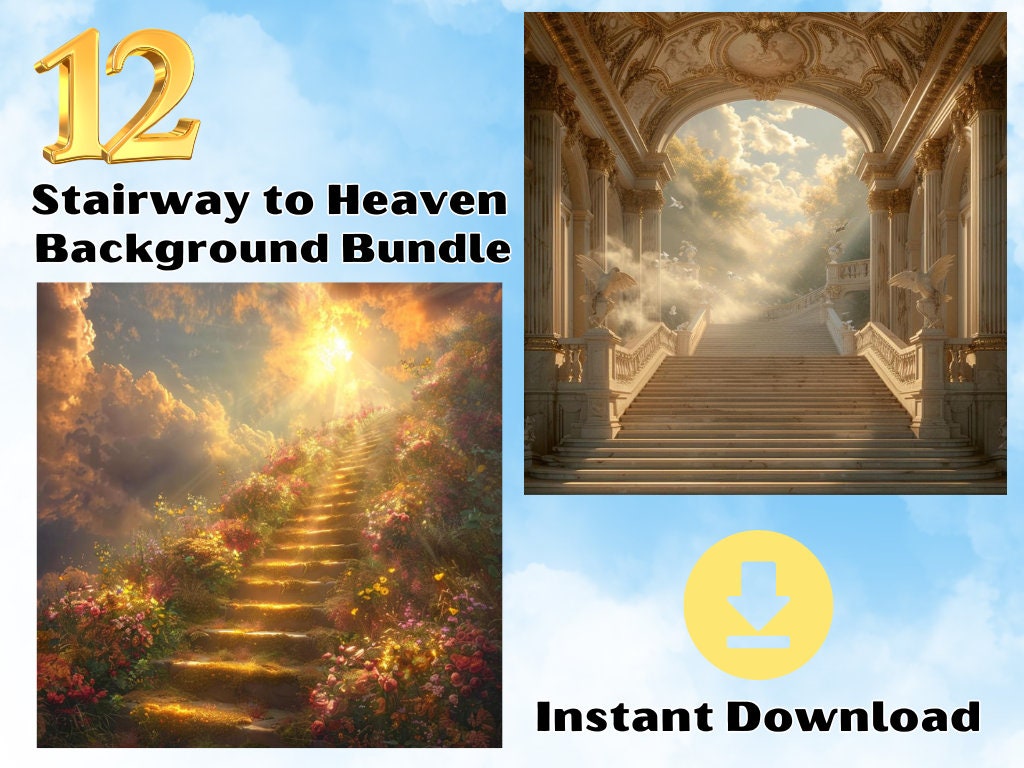 Heaven Bundle Images, 12 Editable Funeral Program Files, Celebration of ...