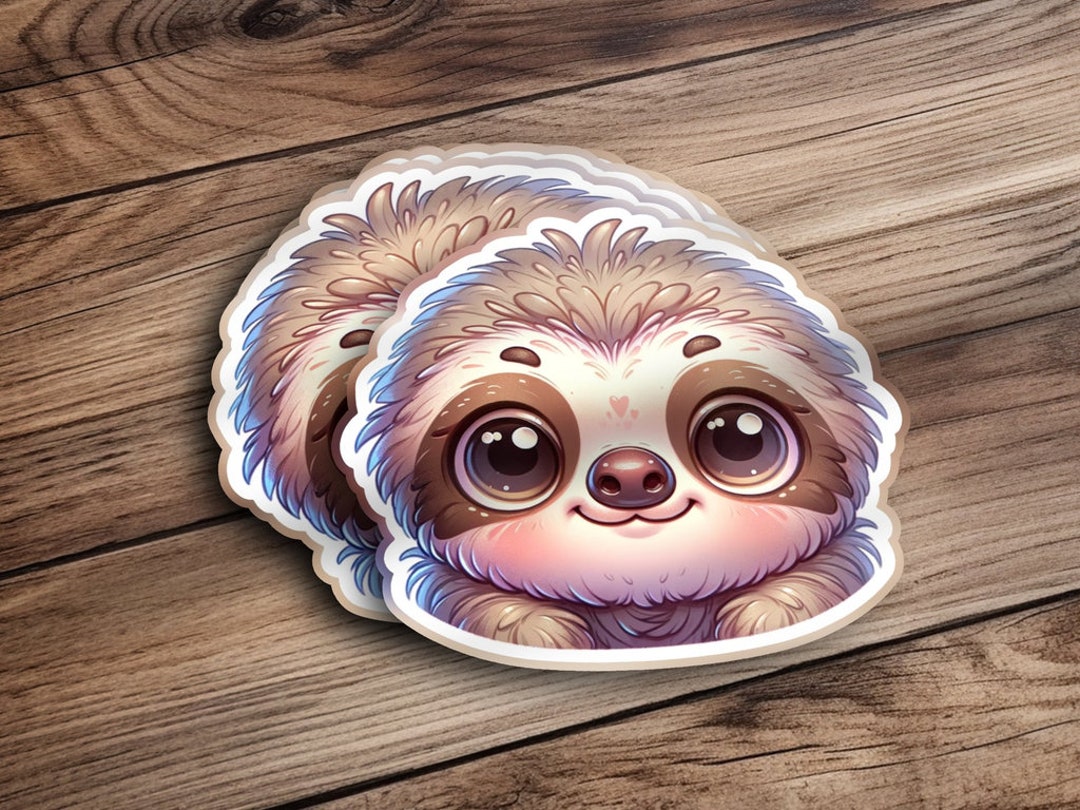Sloth Sticker, Cute Stickers, Kawaii Stickers, Animal Sticker, Stickers ...