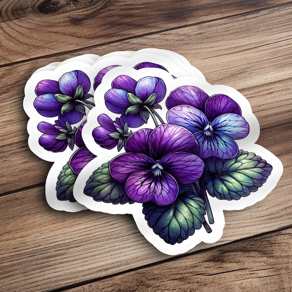 Violet Flower Decal - Etsy