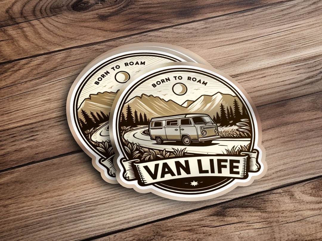 Van Life Sticker, Adventure Vintage Camper Design, Die Cut Water ...