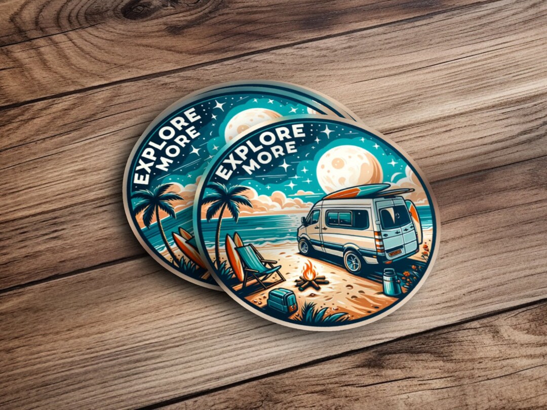 Explore More Van Life Sticker, Beach Camping Decal, Adventure Travel ...