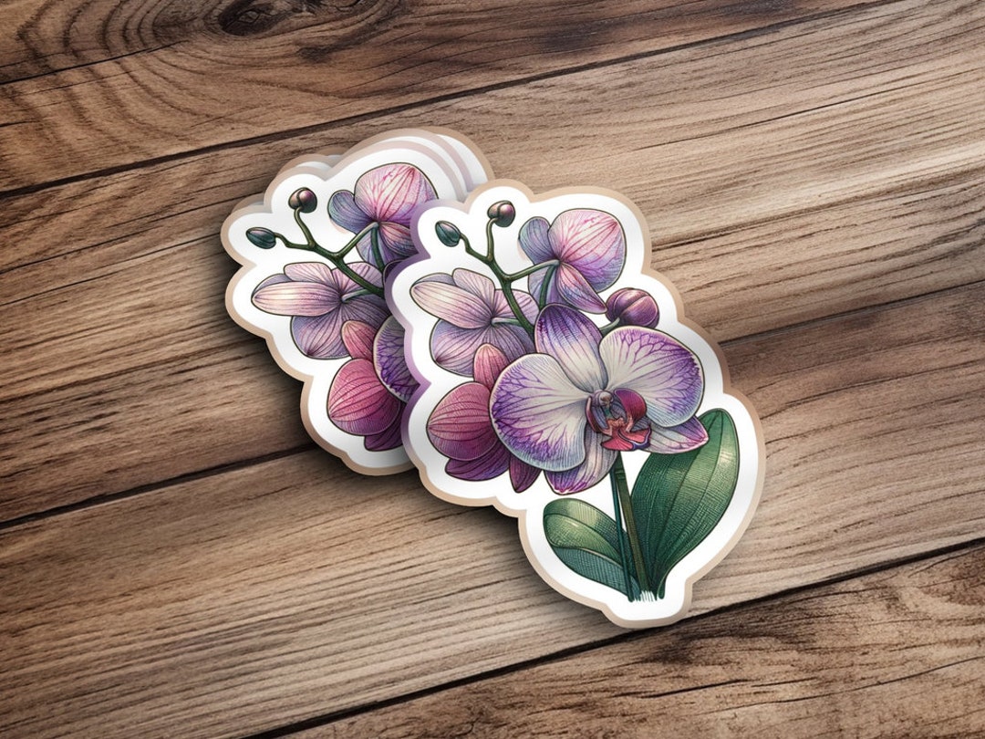 Orchid Sticker, Cute Stickers, Kawaii Stickers, Flower Sticker ...