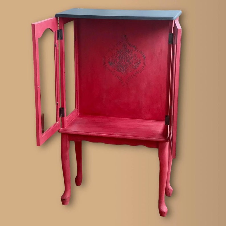Lovely Little Red Cabinet Made of Solid Wood - Etsy