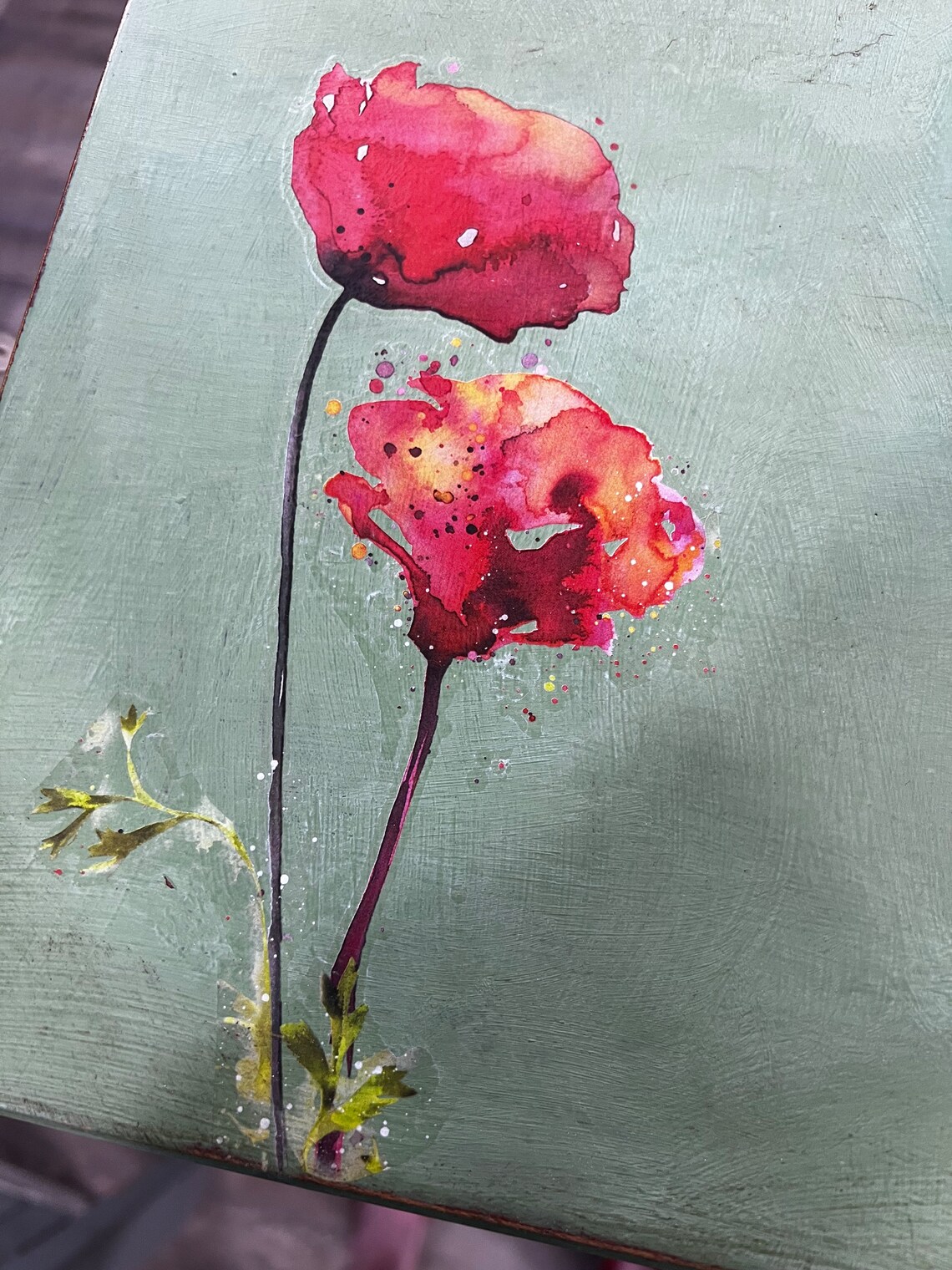 SOLD Staying Active for Photo Reference. Gorgeous Antique Hand Painted ...