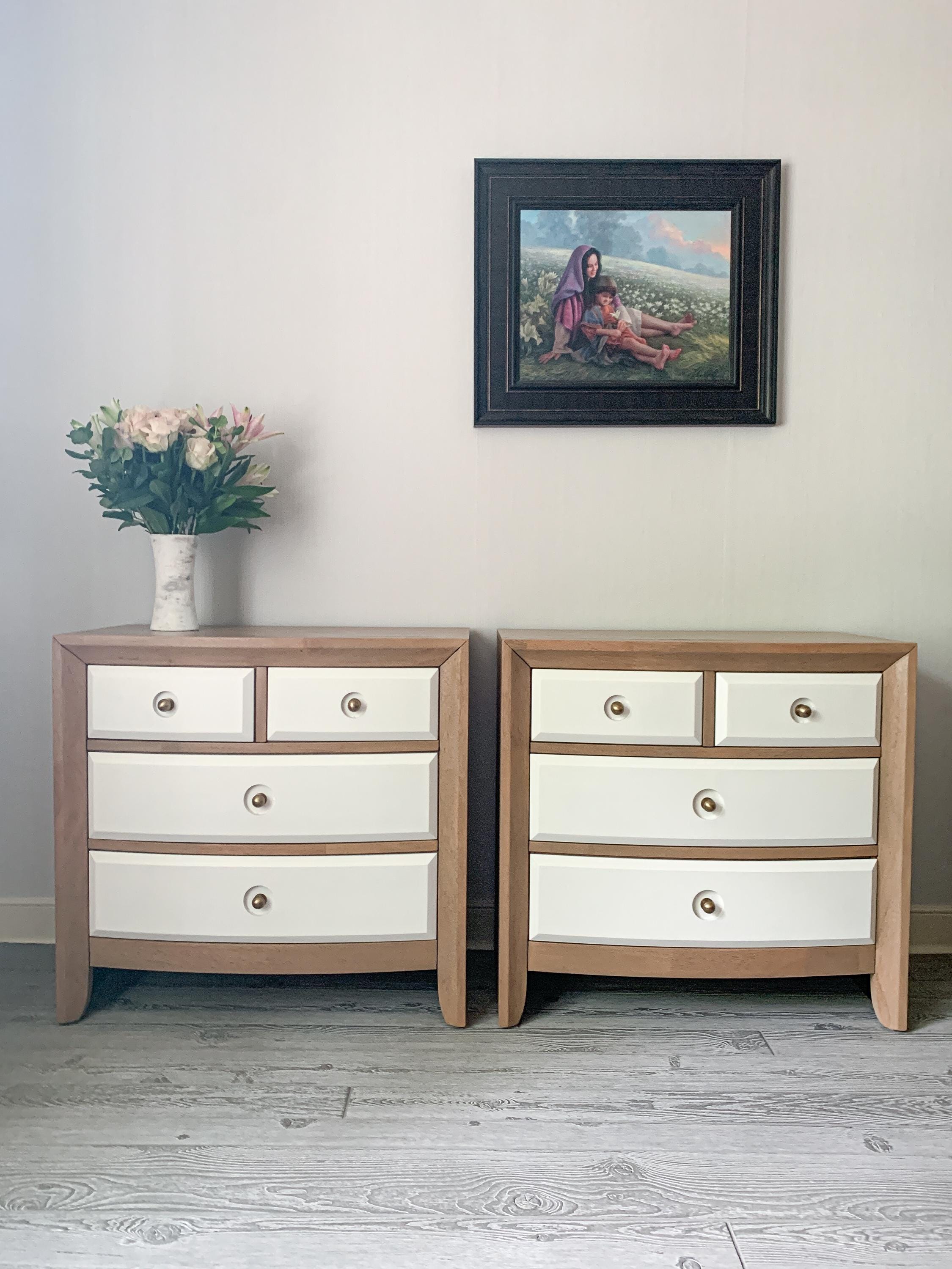 SOLD! Beautiful Refinished Nightstands - Free Shipping - Etsy