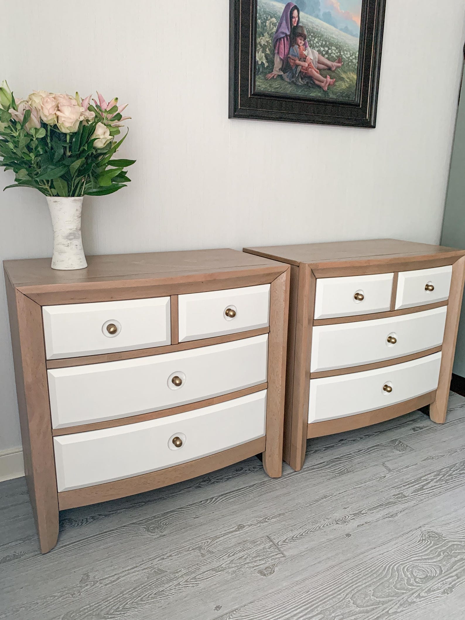 SOLD! Beautiful Refinished Nightstands - Free Shipping - Etsy