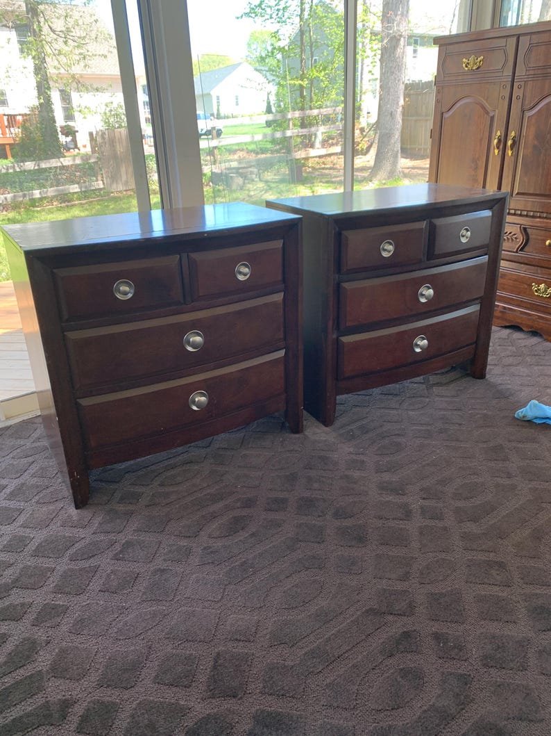 SOLD! Beautiful Refinished Nightstands - Free Shipping - Etsy