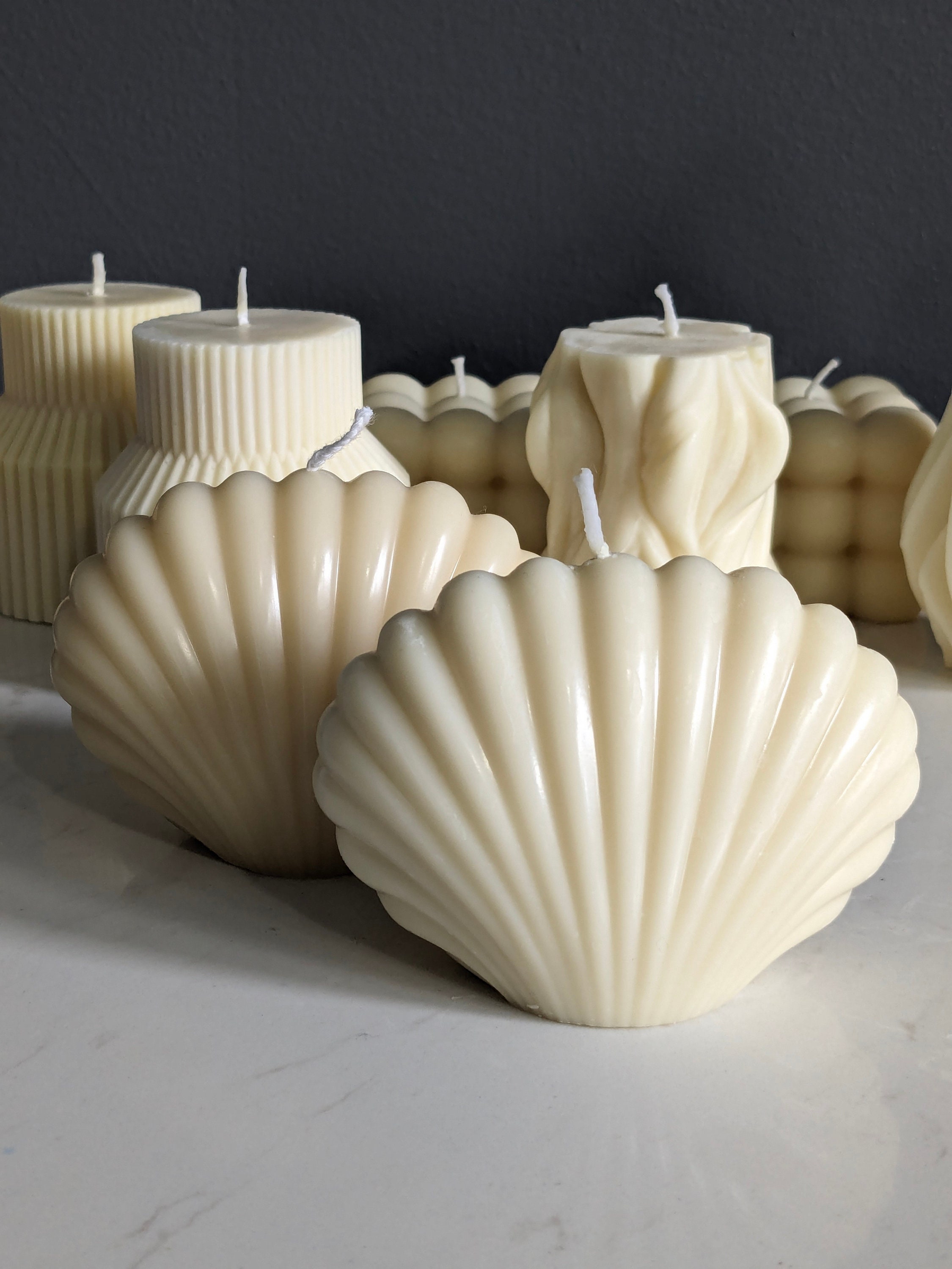 Seashell Candle,ocean Candle,sea Candle,shell Candle,coastal Home Decor ...