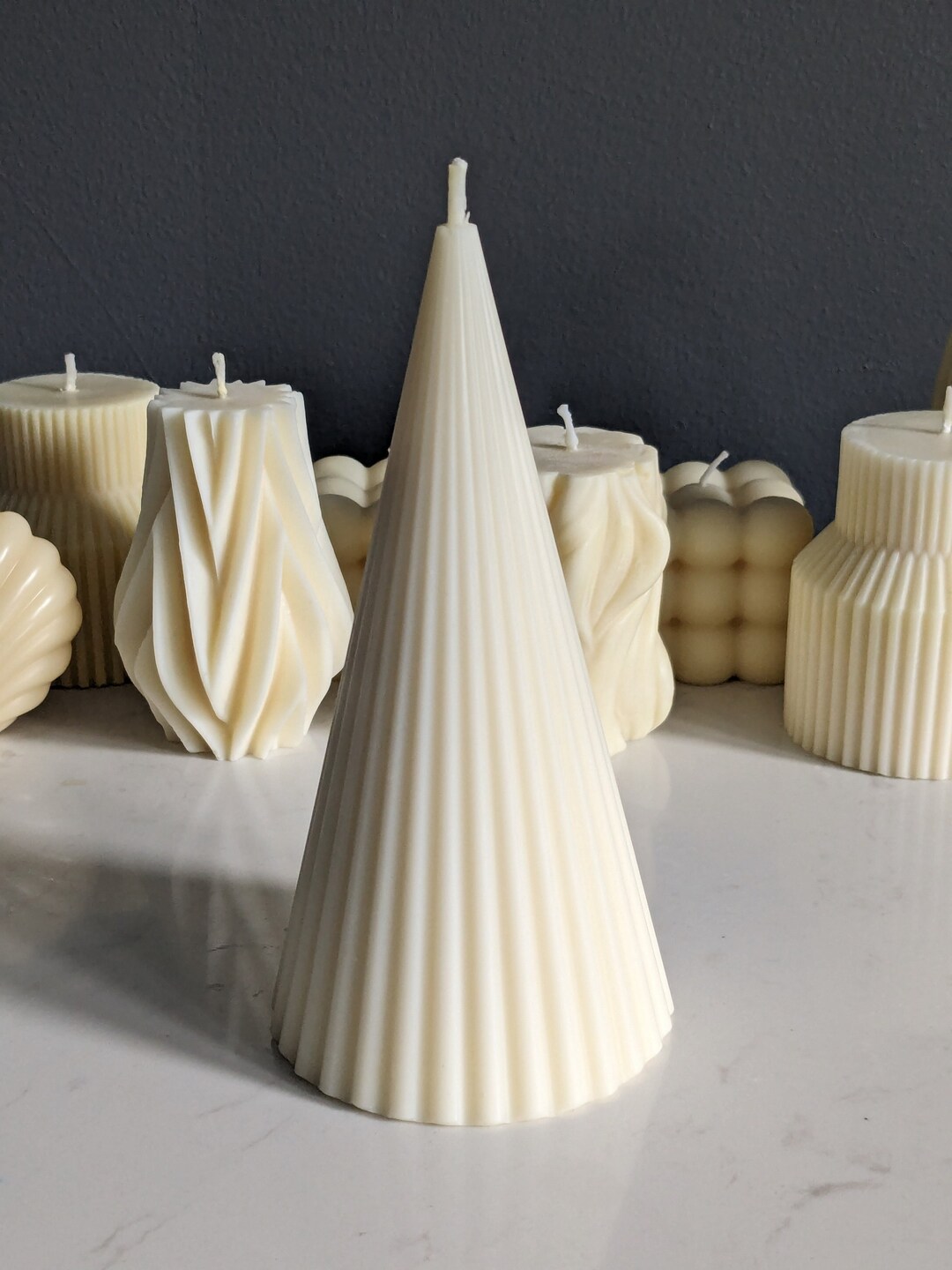 Cone Candle,geometric Candle,triangle Candle,modern Decor Candle,pillar ...