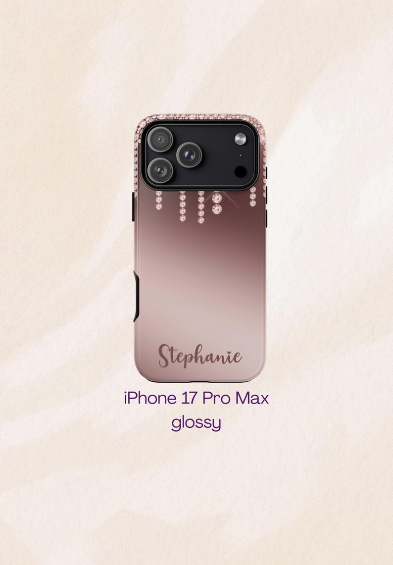 Brown Ombre Pink Diamond Phone Case | Bling Cases | Phone Covers - Etsy