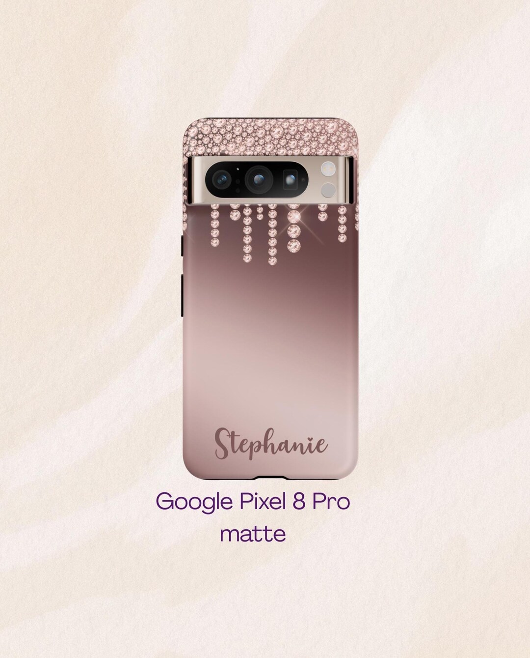 Brown Ombre Pink Diamond Phone Case | Bling Cases | Phone Covers - Etsy