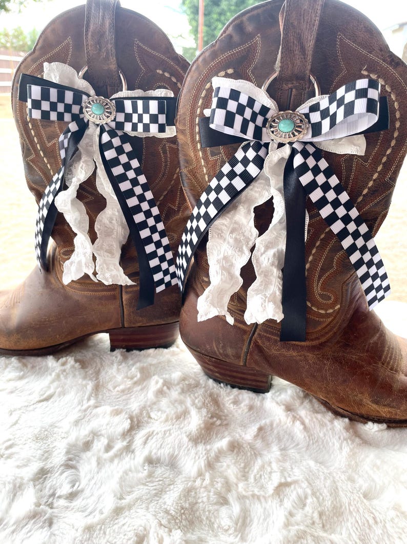 Handcrafted Boot Bows, Cowgirl Boots Accessory, Rodeo Ribbon and Lace ...