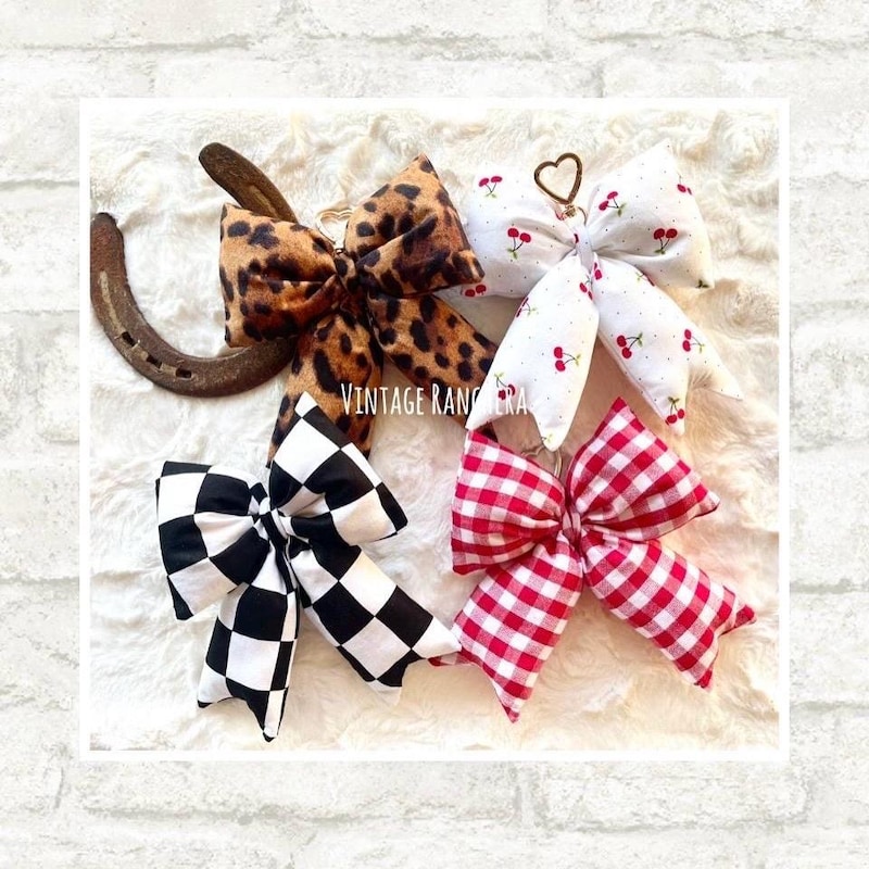 Bow Charm Pattern Fabric - Etsy