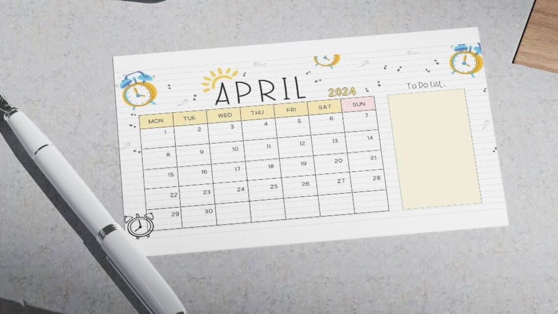 2024 Doodle Calendar, 2024 Digital Calendar, 2024 Wall Calendar, 2024 ...