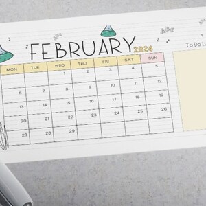 2024 Doodle Calendar, 2024 Digital Calendar, 2024 Wall Calendar, 2024 ...