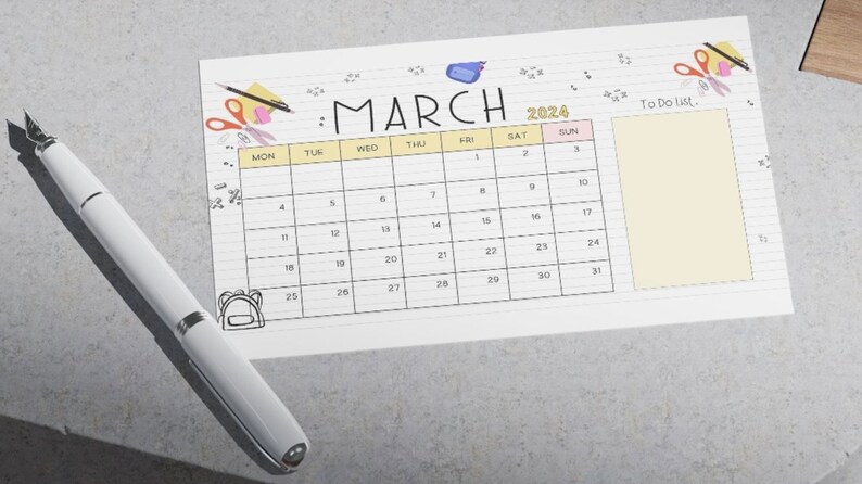 2024 Doodle Calendar, 2024 Digital Calendar, 2024 Wall Calendar, 2024 ...