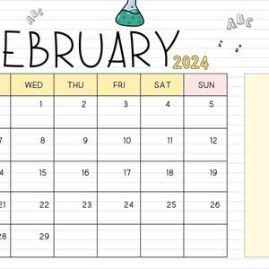 2024 Doodle Calendar, 2024 Digital Calendar, 2024 Wall Calendar, 2024 ...