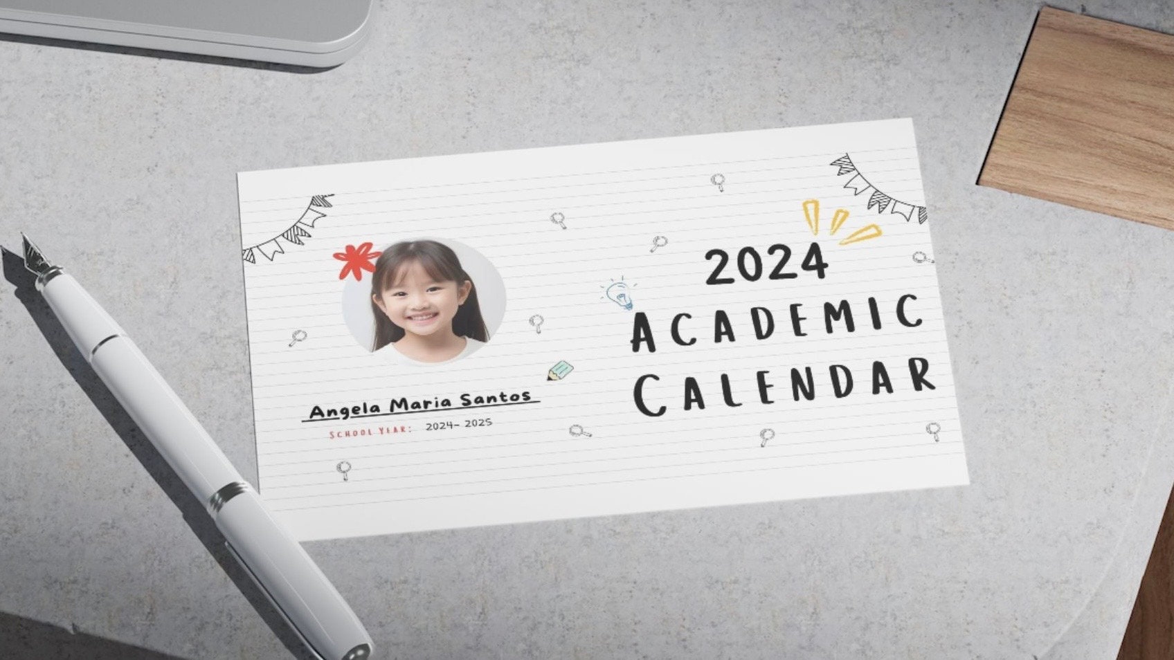 2024 Doodle Calendar, 2024 Digital Calendar, 2024 Wall Calendar, 2024 ...