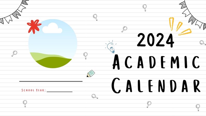 2024 Doodle Calendar, 2024 Digital Calendar, 2024 Wall Calendar, 2024 ...