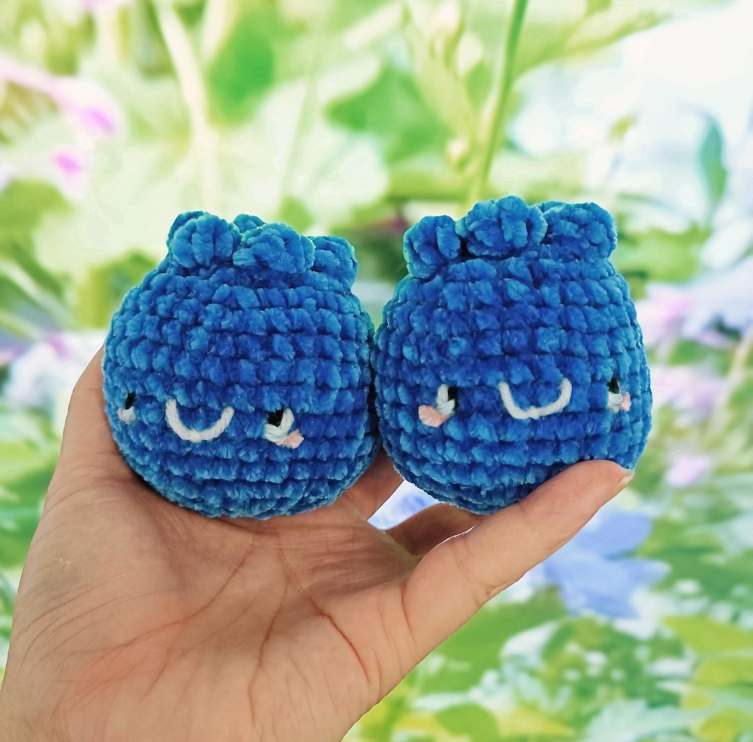 Crochet Blueberry Plush Amigurumi Handmade Gender Reveal Baby Shower ...