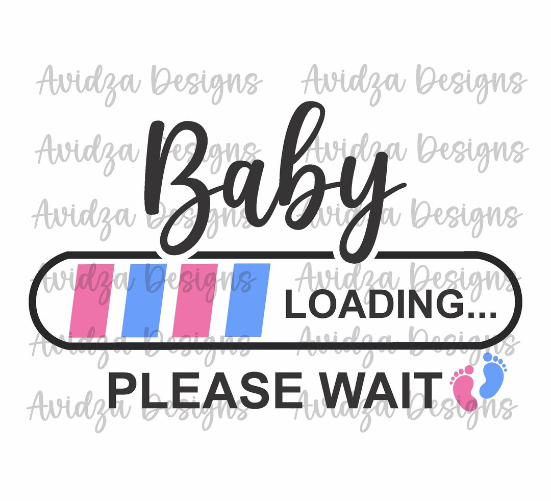 Baby Loading Please Wait. Digital Png. - Etsy