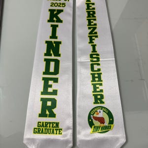 Custom Kinder Garten Graduation Stole. Pre School Graduation Stole ...