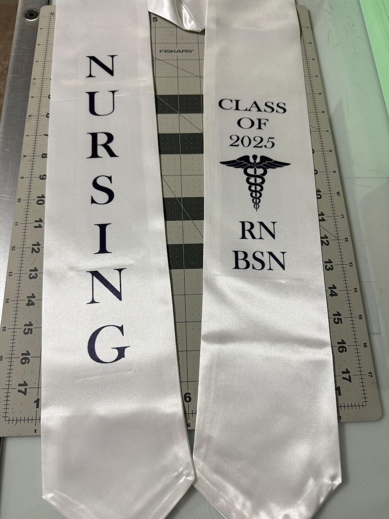 Custom Nursing Graduation Stole: Personalized Satin Sash - Etsy