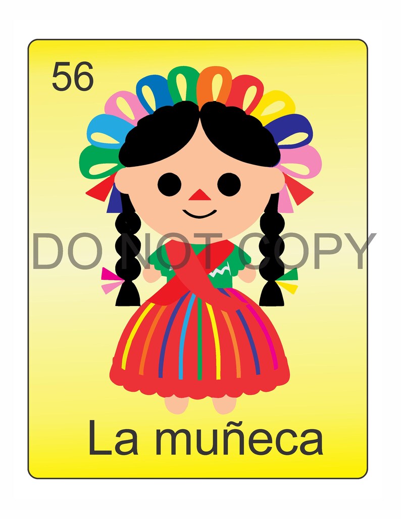 La Muñeca Lele Loteria Card PNG (instant Download) - Etsy