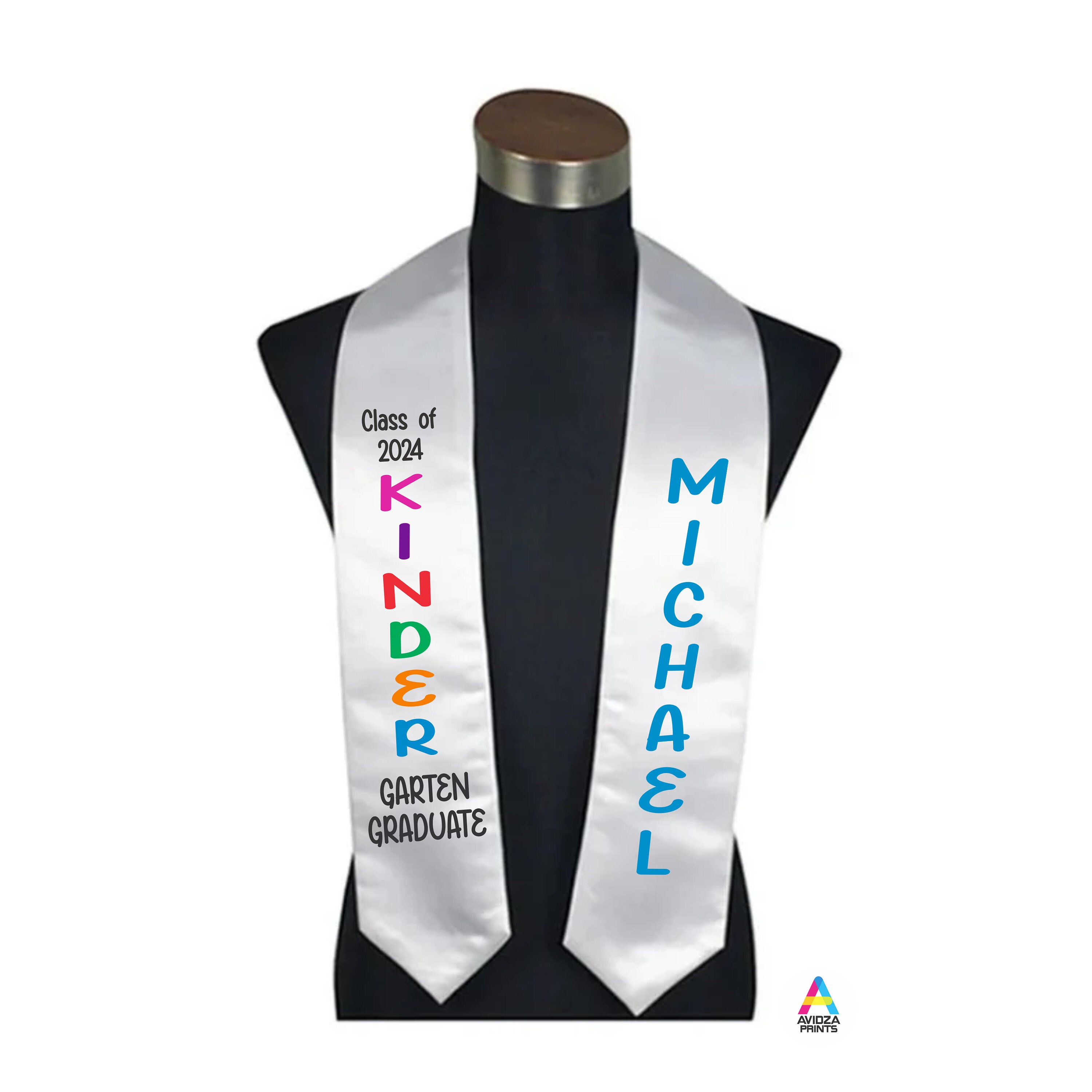 Custom Kinder Garten Graduation Stole. Pre School Graduation Stole ...