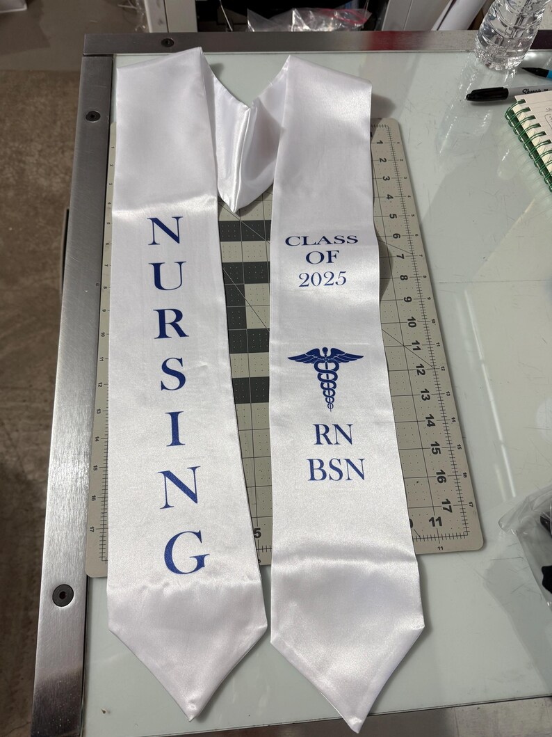 Custom Nursing Graduation Stole: Personalized Satin Sash - Etsy