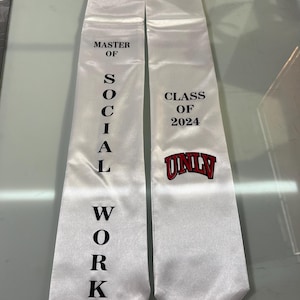 Custom Graduation Stole: Personalized Satin Sash - Etsy
