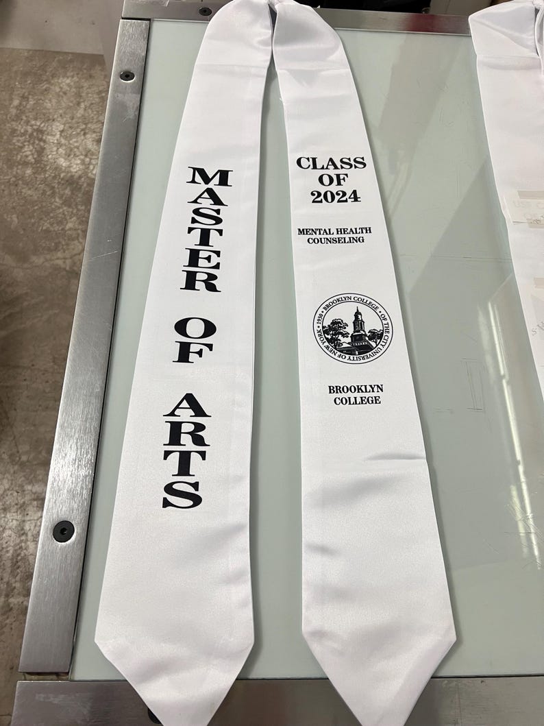 Custom Graduation Stole: Personalized Satin Sash - Etsy