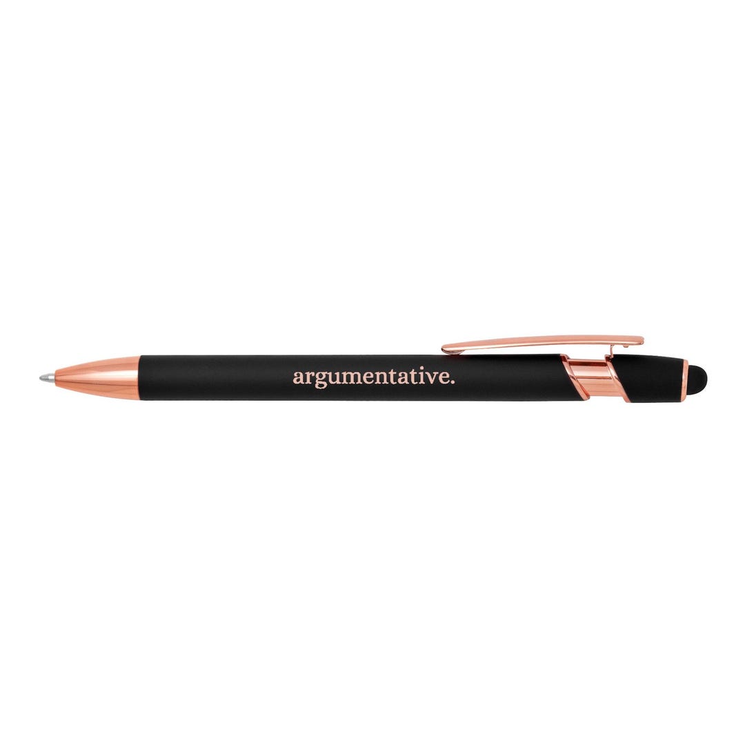 Argumentative Ballpoint Ink Pen - Attorney Lawyer Gift - Blue Ink - Etsy