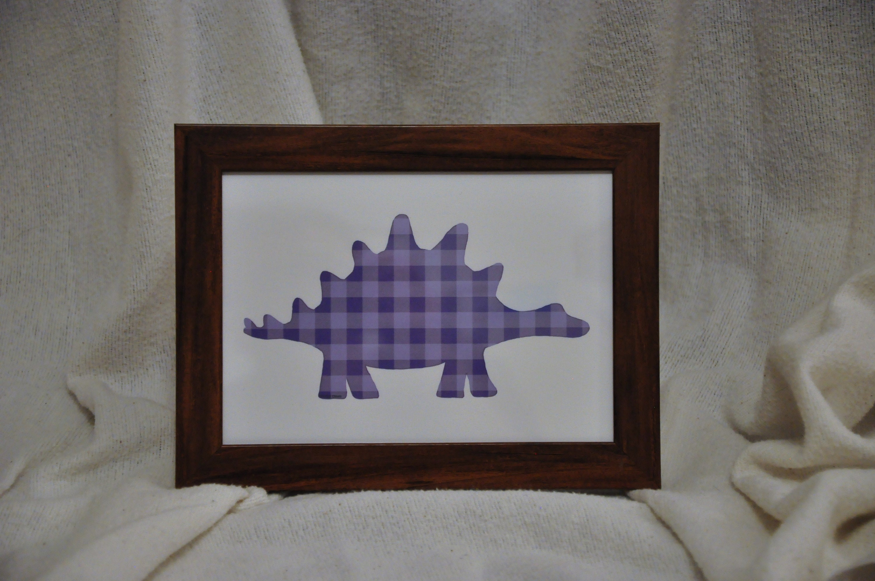 Plaid Stego Dinosaur 4x6 Print - Etsy