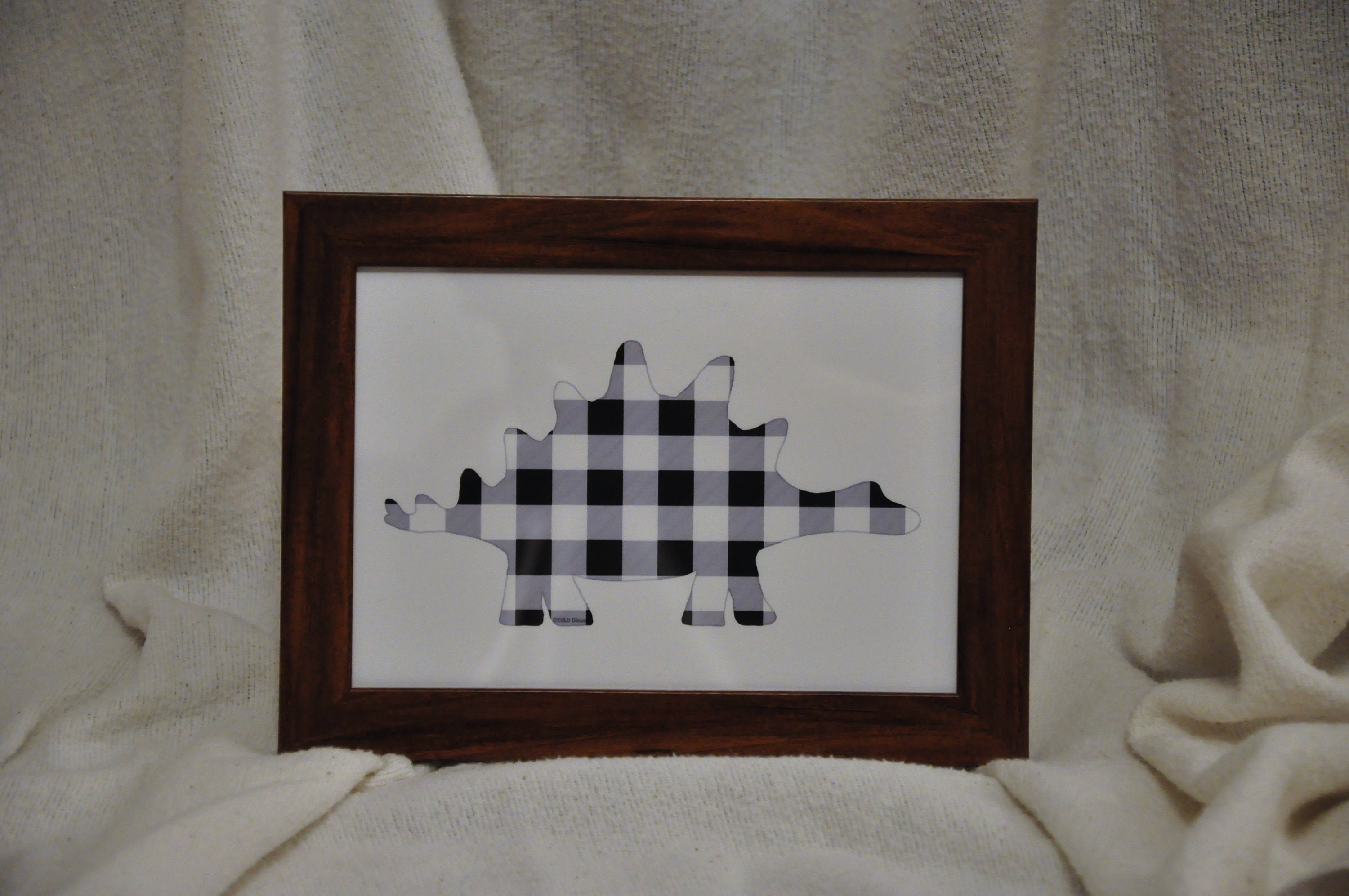 Plaid Stego Dinosaur 4x6 Print - Etsy