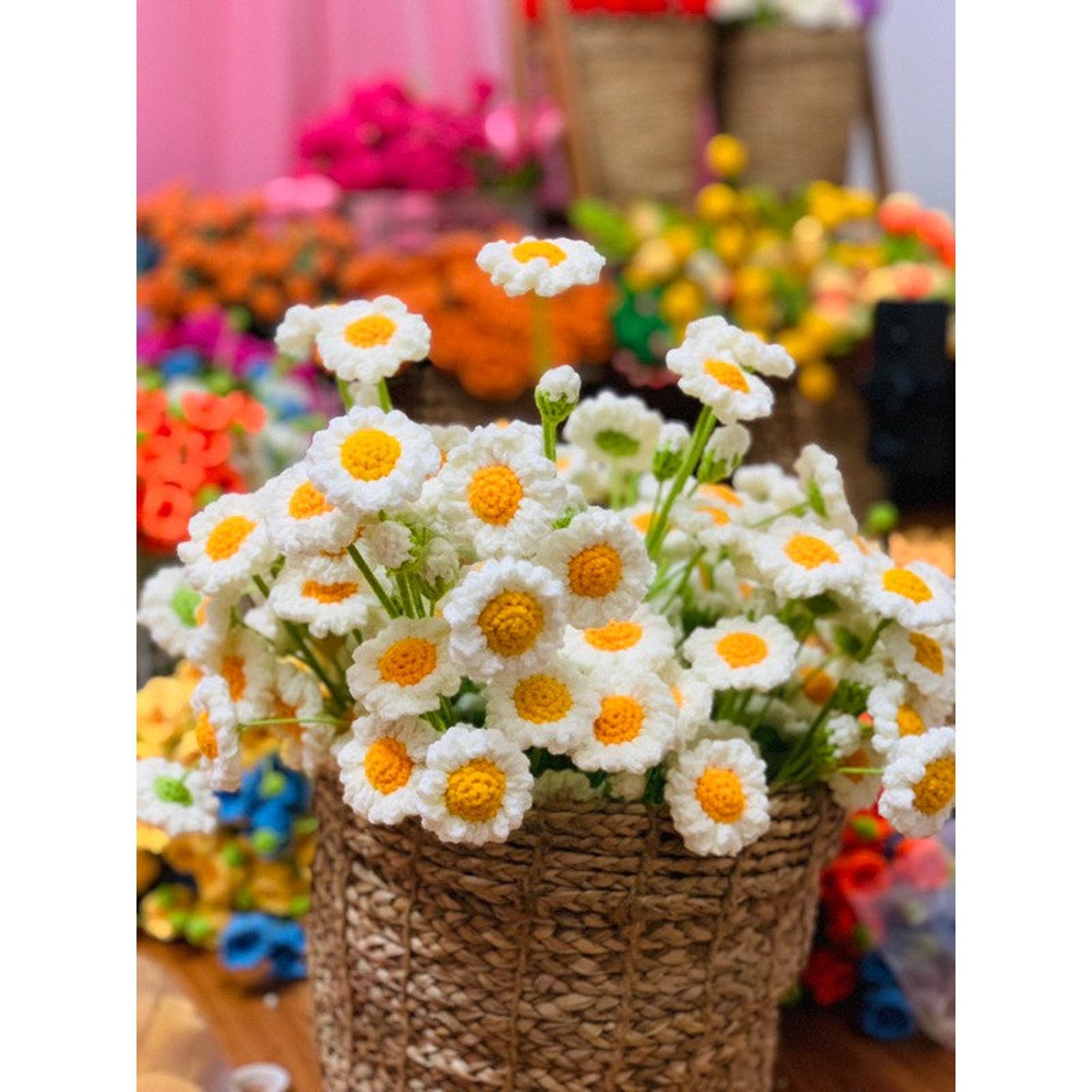 Daisy Flower Crochet Pattern, Crochet Flower Bouquet Pattern, Crochet ...