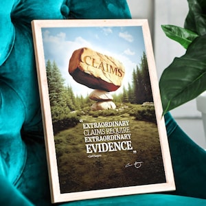 Carl Sagan Quote Poster Extraordinary Claims Require Extraordinary ...