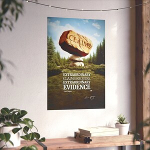 Carl Sagan Quote Poster Extraordinary Claims Require Extraordinary ...