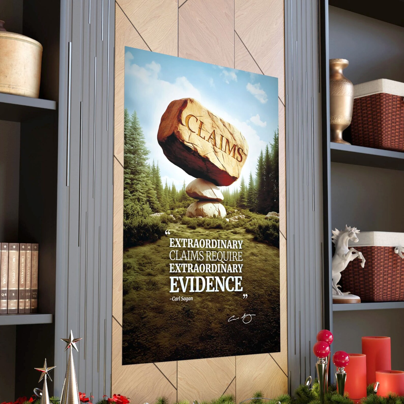 Carl Sagan Quote Poster Extraordinary Claims Require Extraordinary ...