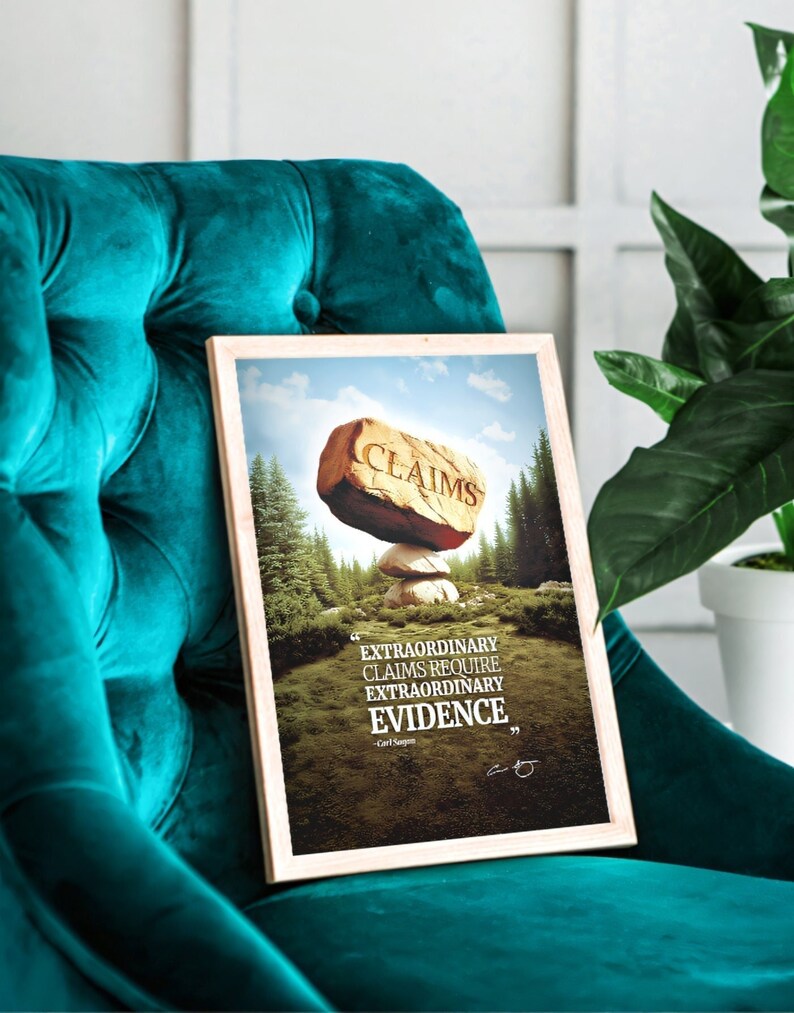 Carl Sagan Quote Poster Extraordinary Claims Require Extraordinary ...