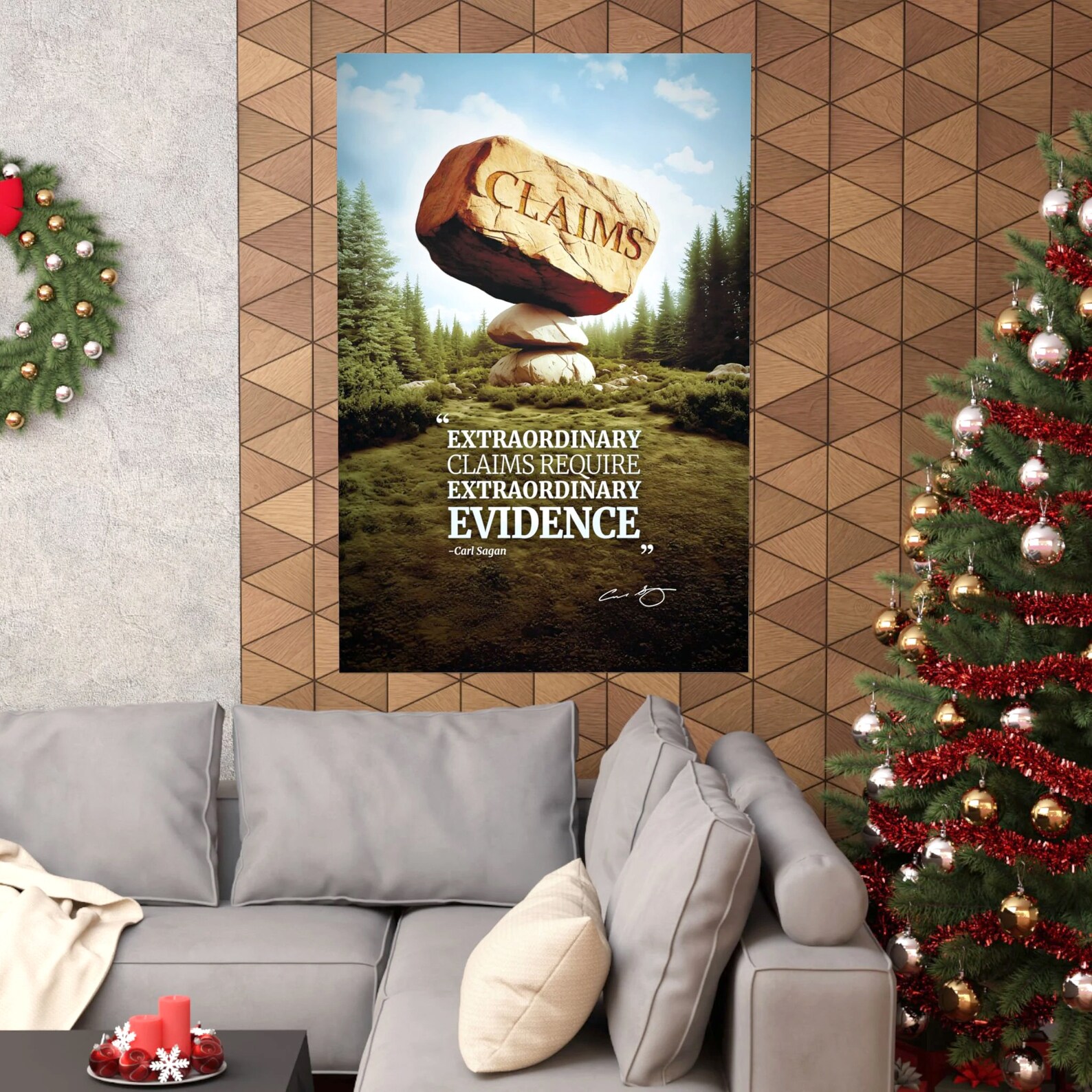 Carl Sagan Quote Poster Extraordinary Claims Require Extraordinary ...