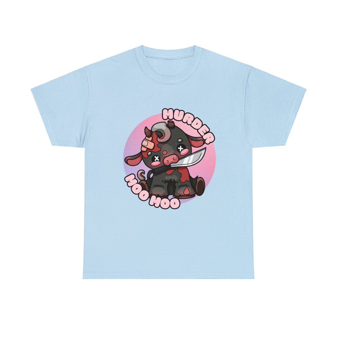 Murder Moo Moo Printed Tee - Etsy Australia