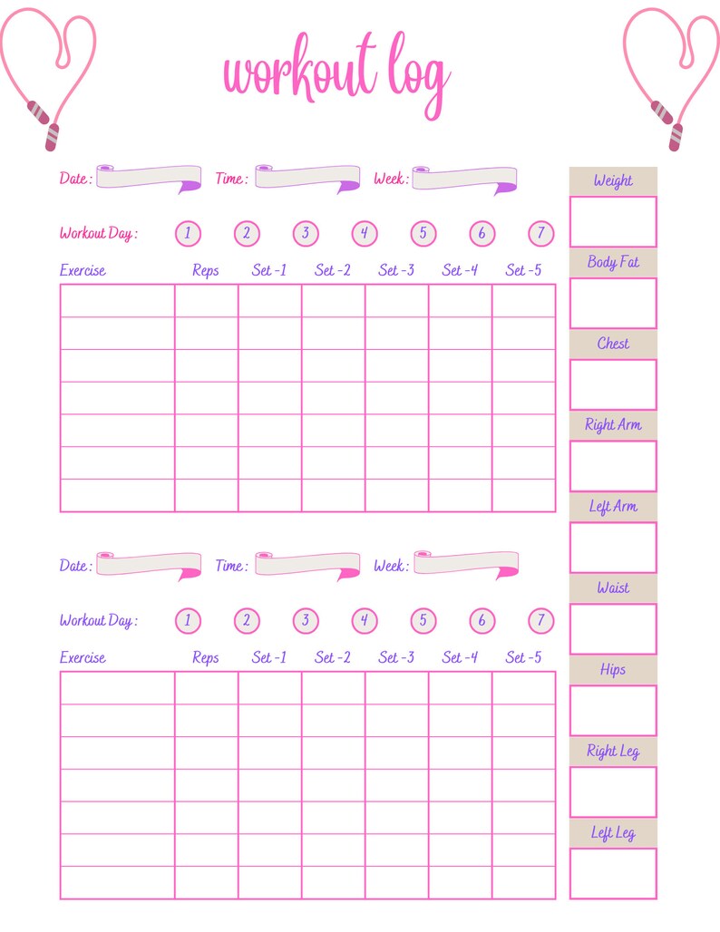 Digital Fitness Planner - Etsy