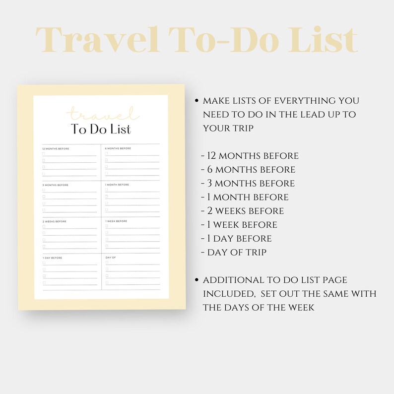 Printable Travel Planner Template | Travel Itinerary |travel Expenses ...