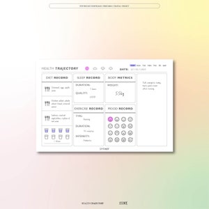 Daily Health Tracker Template | Wellness Collective | Tracking Planner ...
