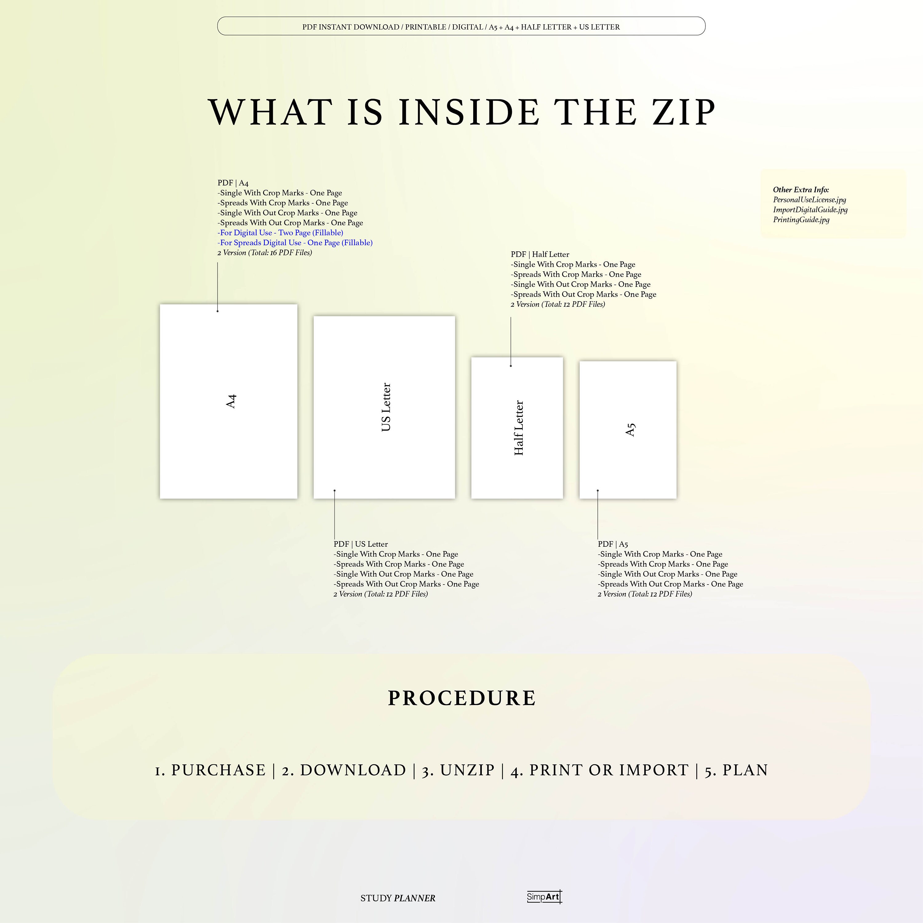 Ultimate Study Planner Printable A4 A5 PDF, Academic Organizer, Daily ...