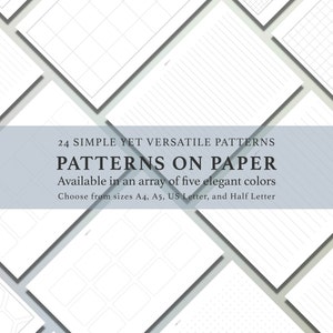 Basic Note Paper Pattern Template Line Grid Bundle Color Collection ...