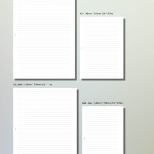 Basic Note Paper Pattern Template Line Grid Bundle Color Collection ...
